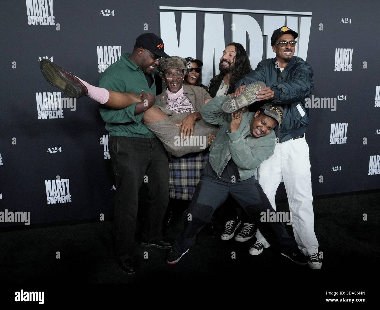 (L-R) Lionel Boyce, Tyler The Creator, Ayo Edebiri, Travis Bennett ...