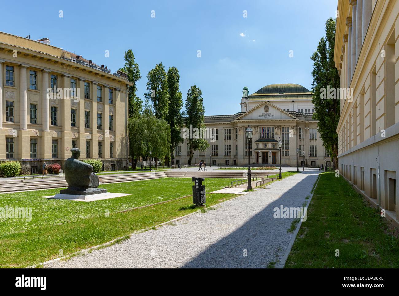 A picture of the Croatian State Archives., with buildings of the ...
