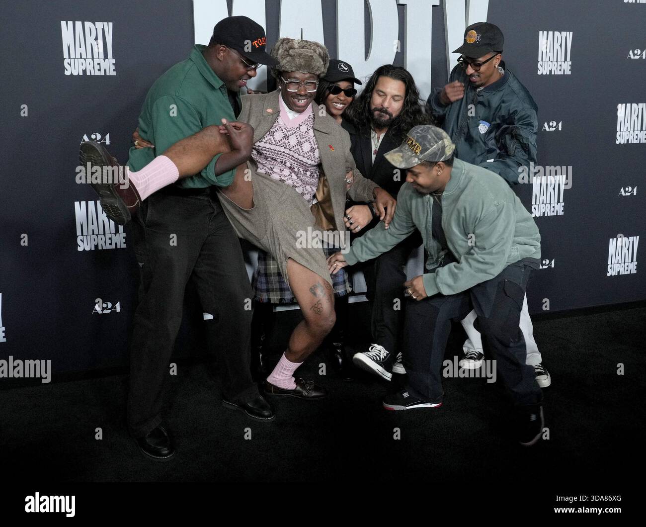 (L-R) Lionel Boyce, Tyler The Creator, Ayo Edebiri, Travis Bennett ...