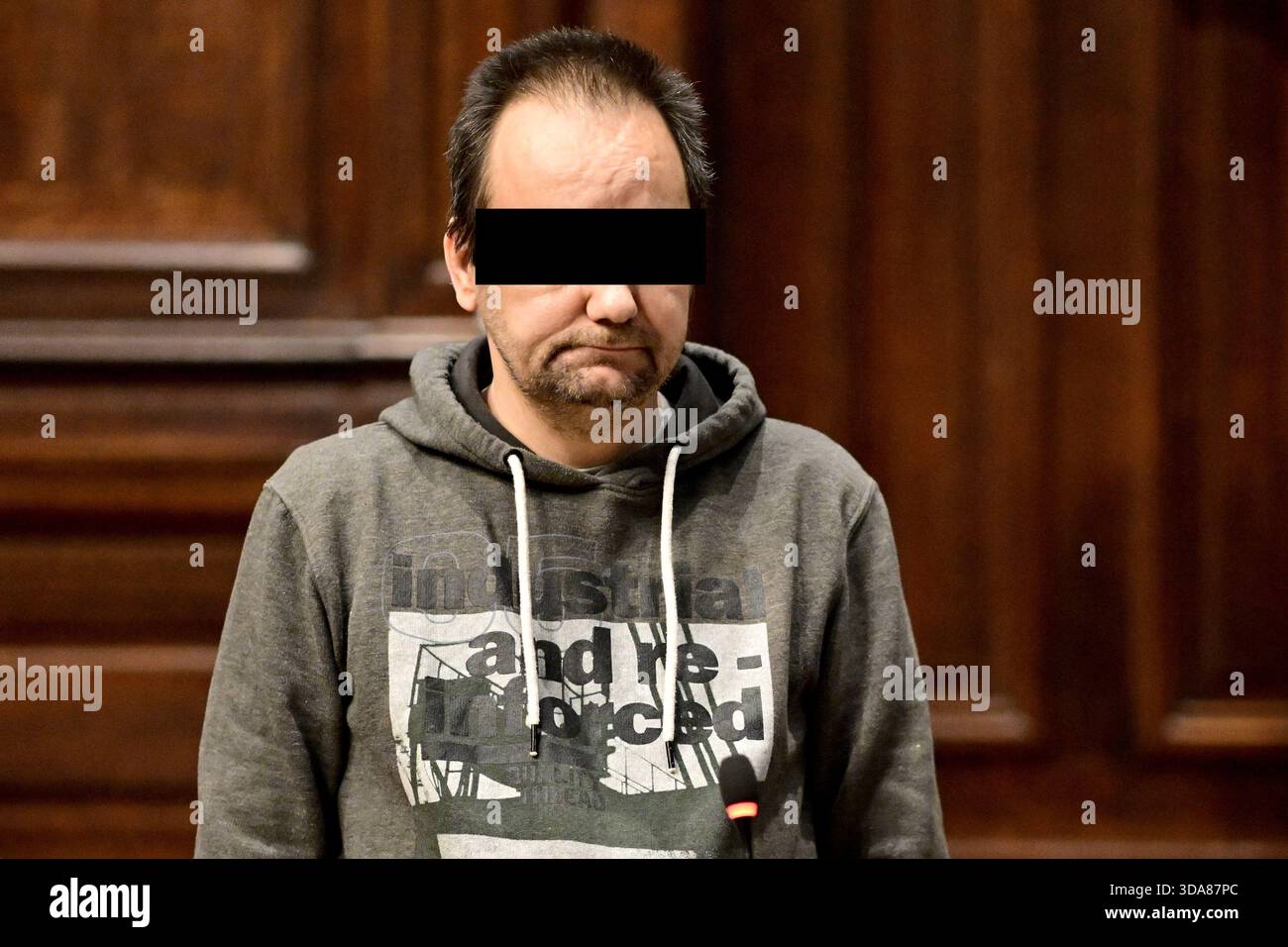 The accused Peter Van Heucke pictured during the composition of the ...