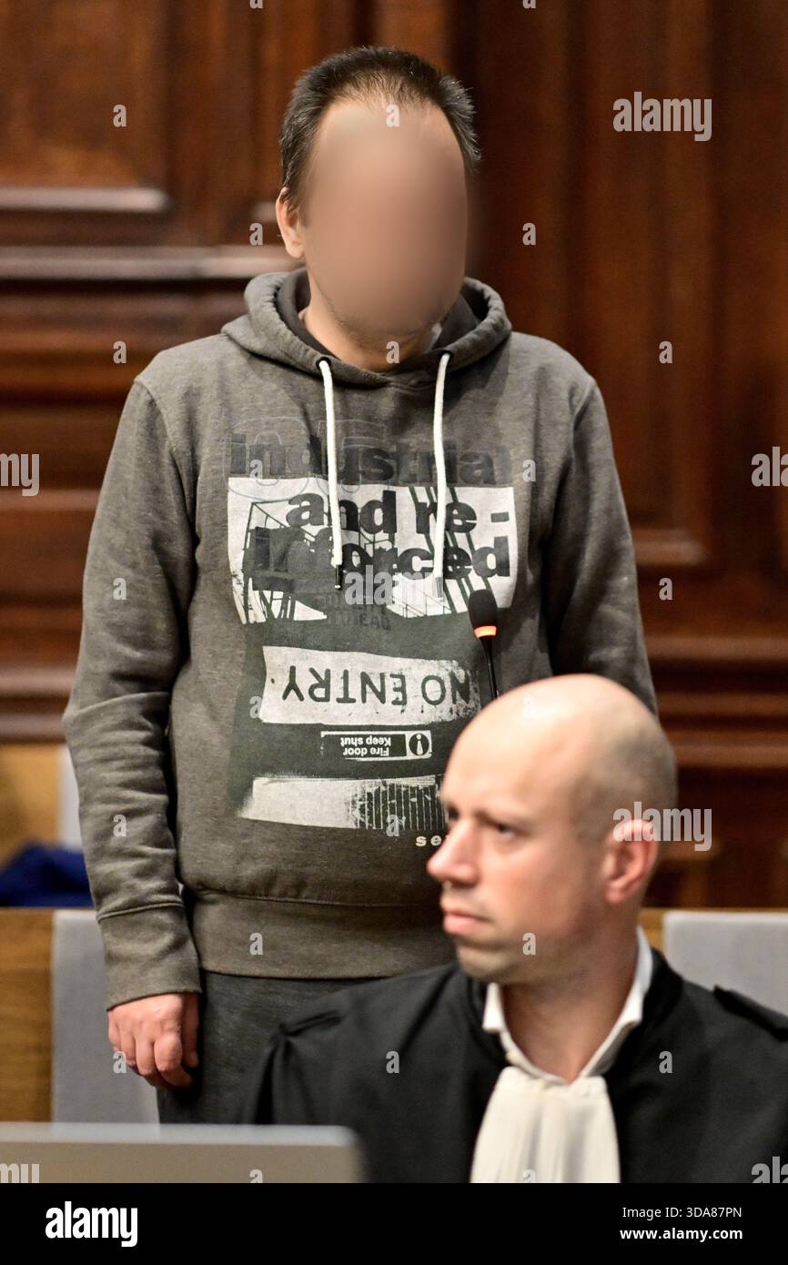 The accused Peter Van Heucke pictured during the composition of the ...