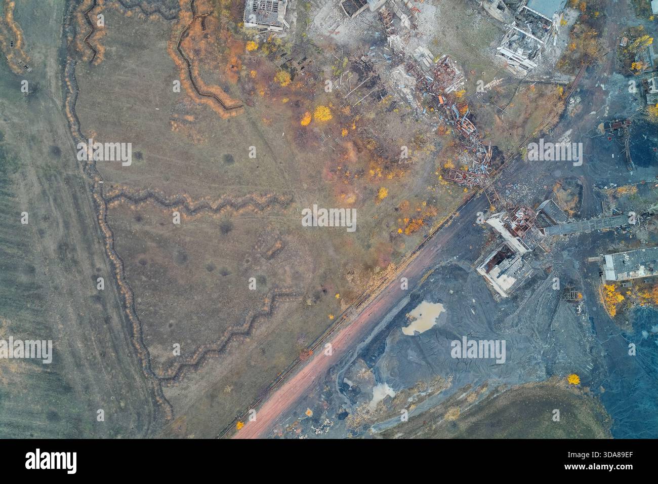Aerial top down showing industrial hi-res stock photography and images ...
