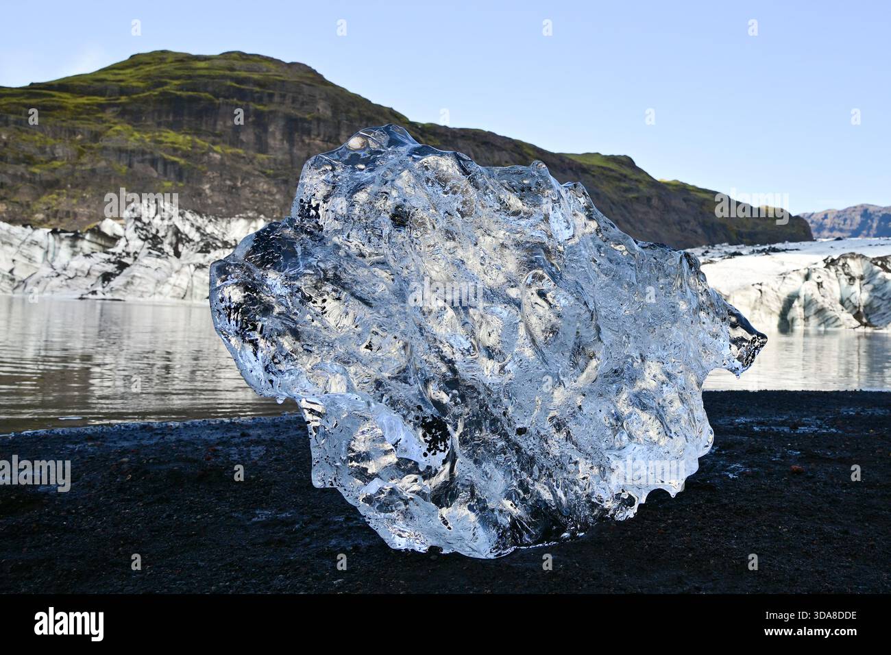 The Solheimajokull glacier between Katla and Eyjafjallajokull volcanoes ...