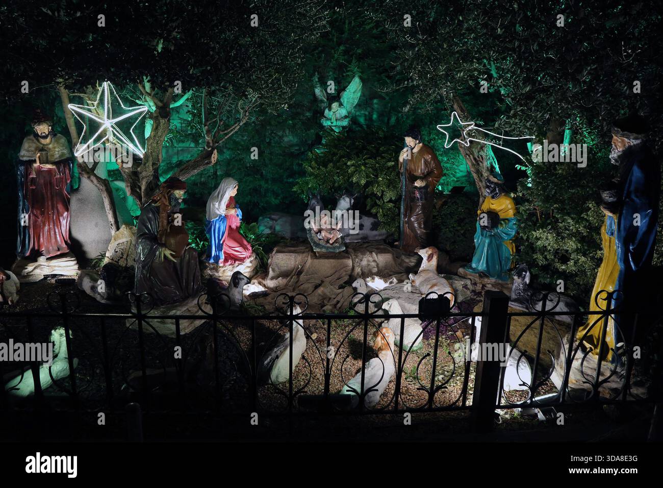 **NO LIBRI** Lebanon, 2025/12/7 Nativity scene in the square outside ...
