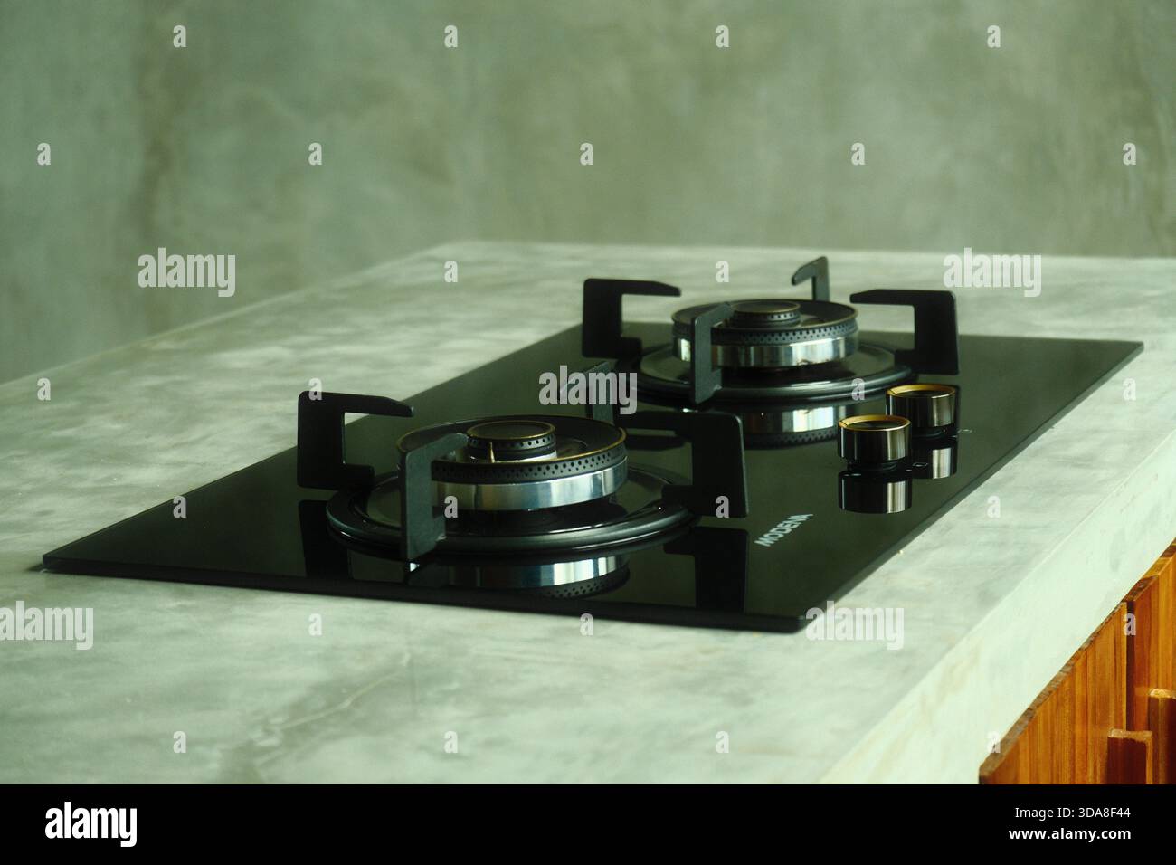 a built-in gas hob design, a modern kitchen appliance installed ...