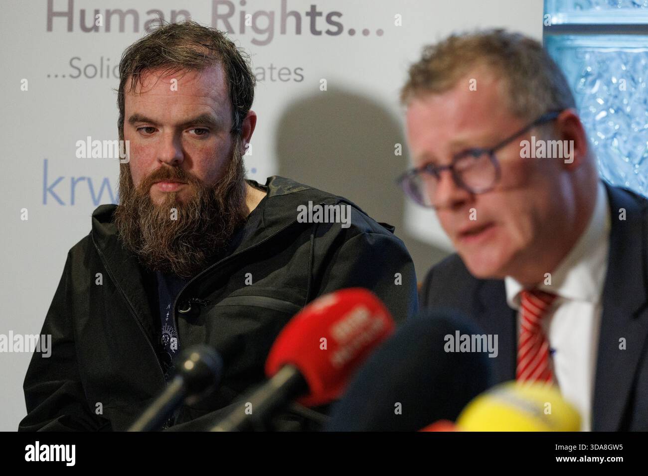 Paul Wilson (left), son of Emmanuel Wilson who was shot dead by the IRA ...