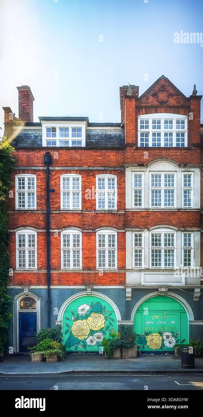 London, UK, April 27th 2025, view of a mural on a Belgravia building ...