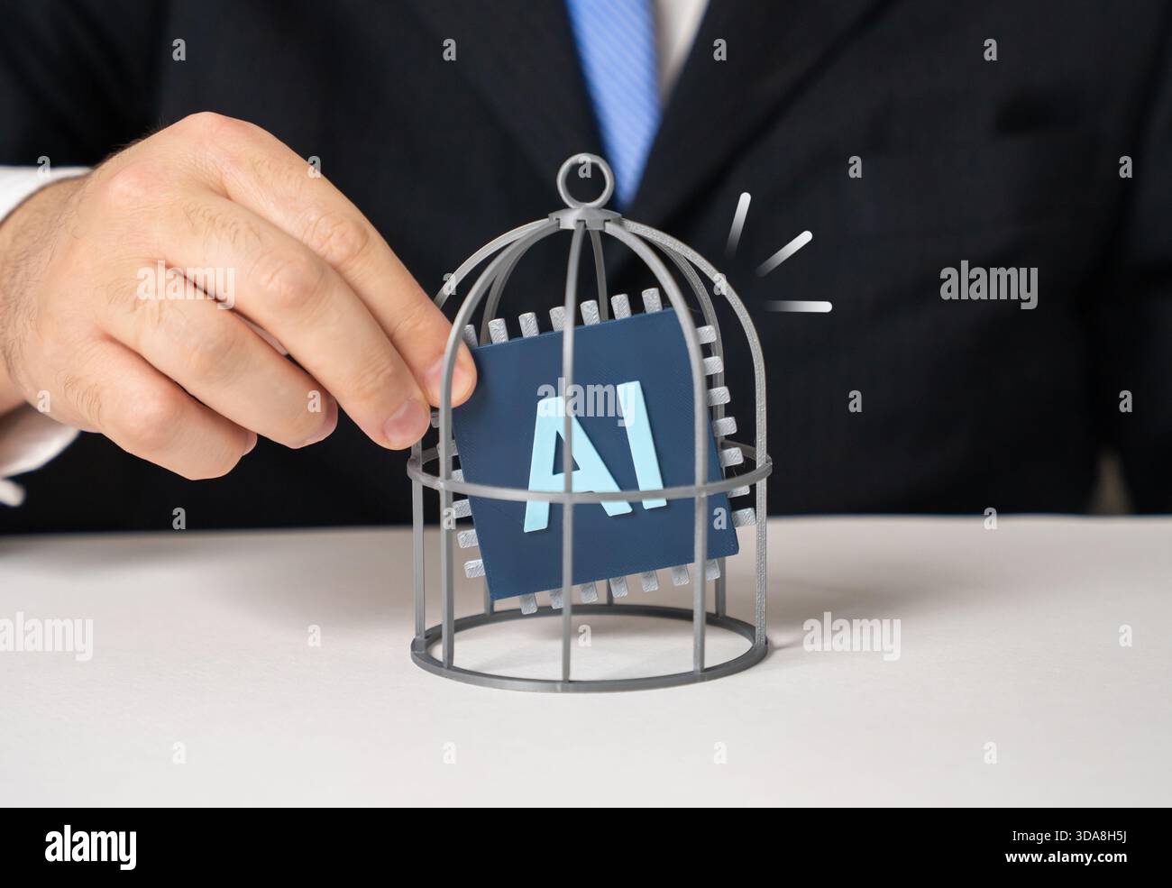 A businessman keeps an AI chip in a cage. Limitations on the AI's ...