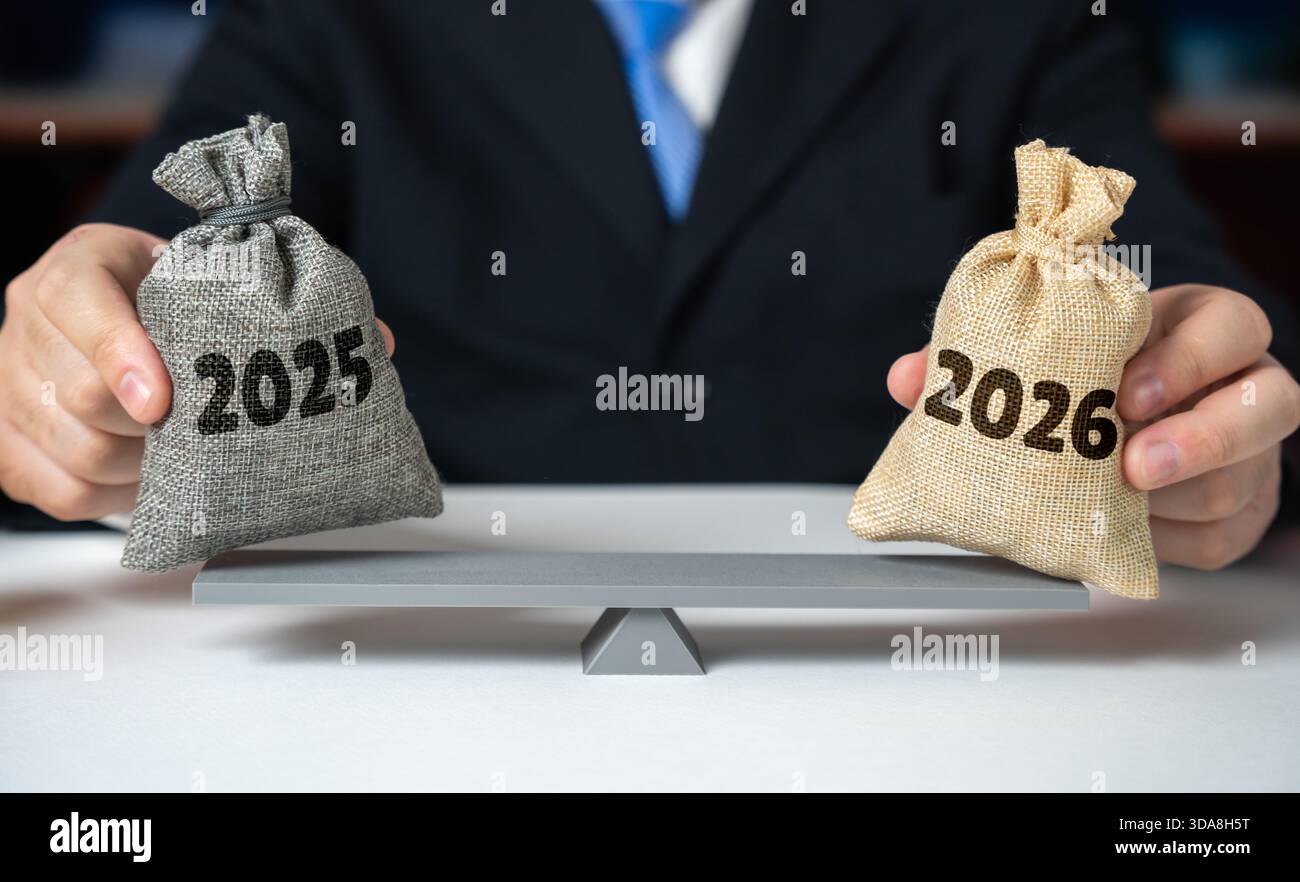 Comparison of the 2025 and 2026 budgets. Two annual budgets show ...