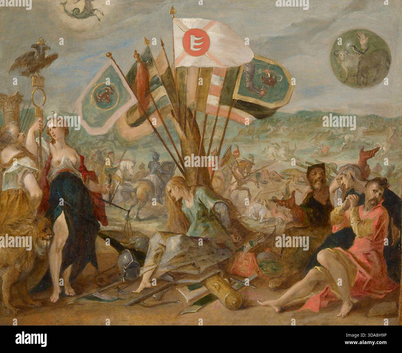 Allegory of the Turkish war: Battle of Hermannstadt (Transylvania), 3 ...