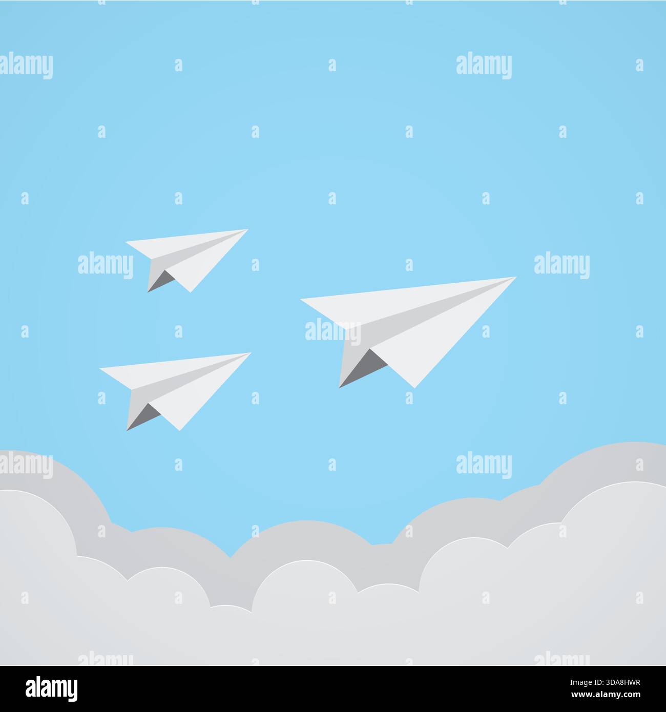 Paper craft airplane on Stock Vector Images - Alamy
