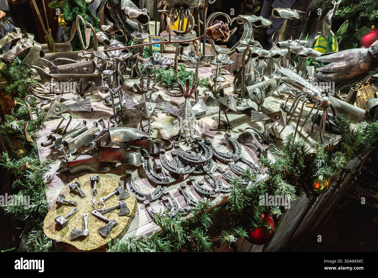 Handmade metal products from a blacksmith are on display at the New ...