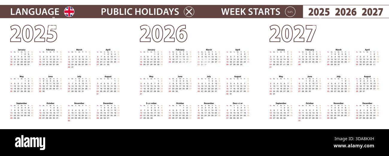 2026 2027 english annual hi-res stock photography and images - Alamy