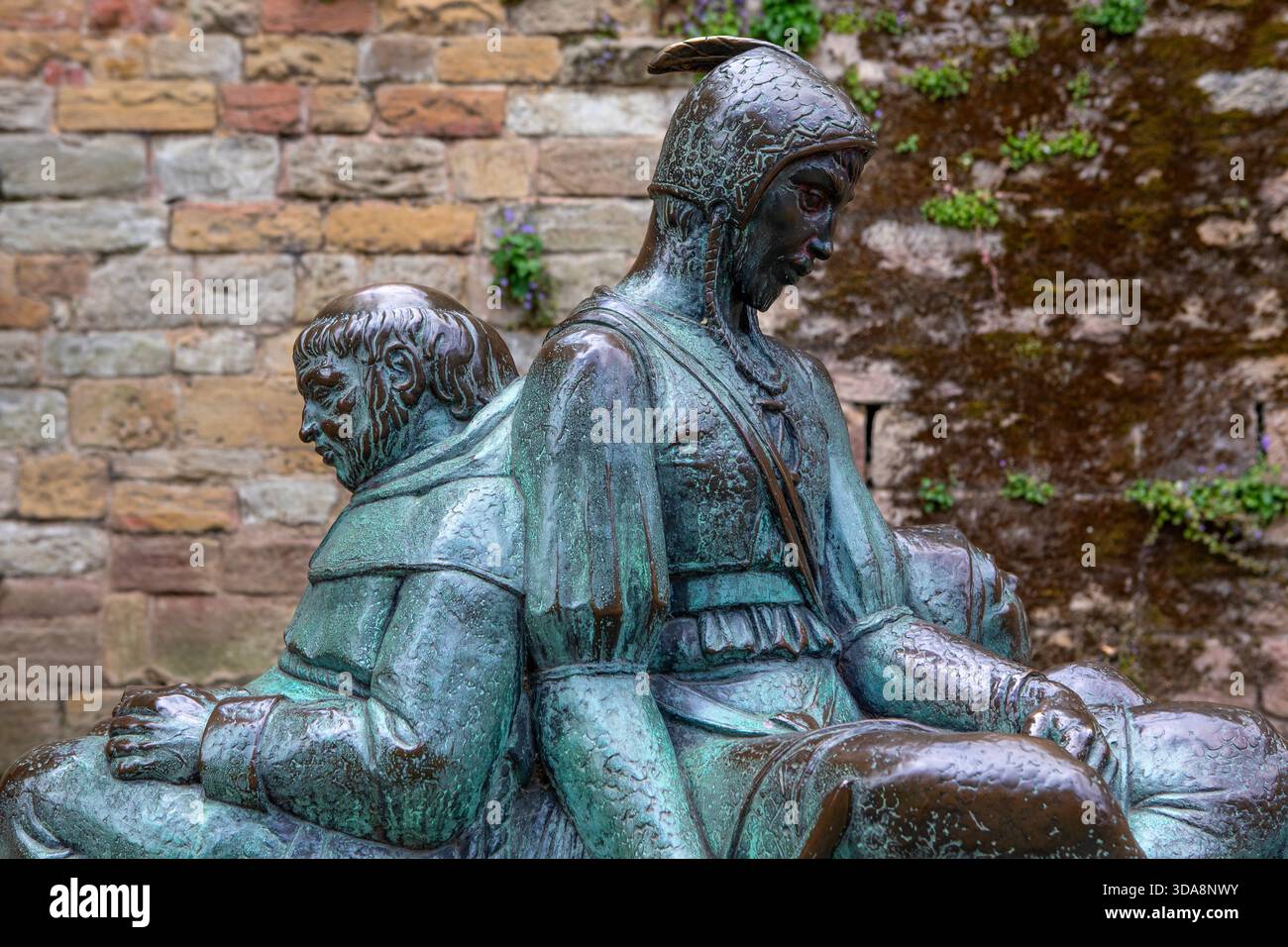 Nottingham, UK - June 28th 2025: Statue of Friar Tuck and Little John ...