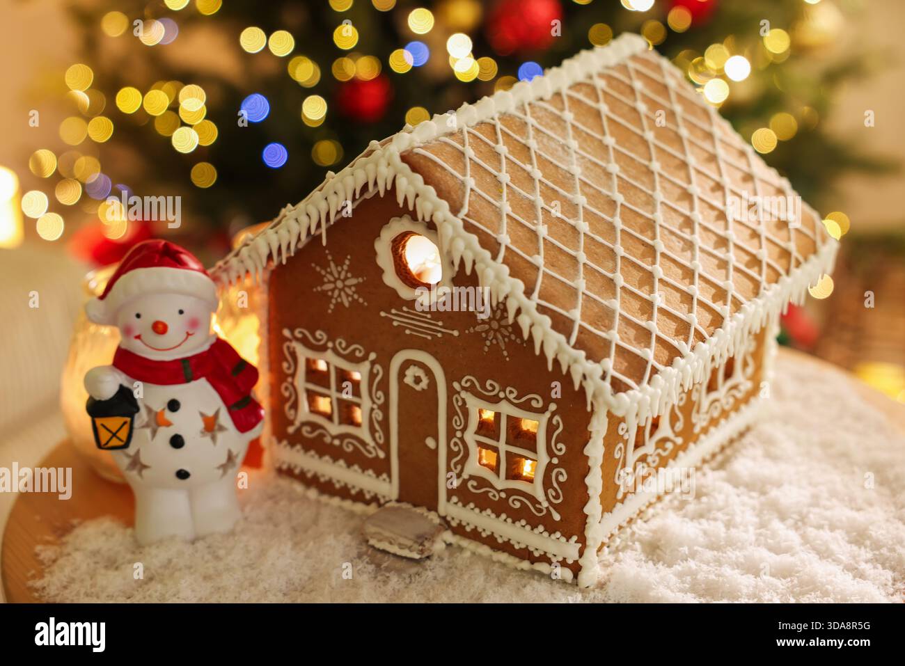 Beautiful gingerbread house snowman figure hi-res stock photography and ...