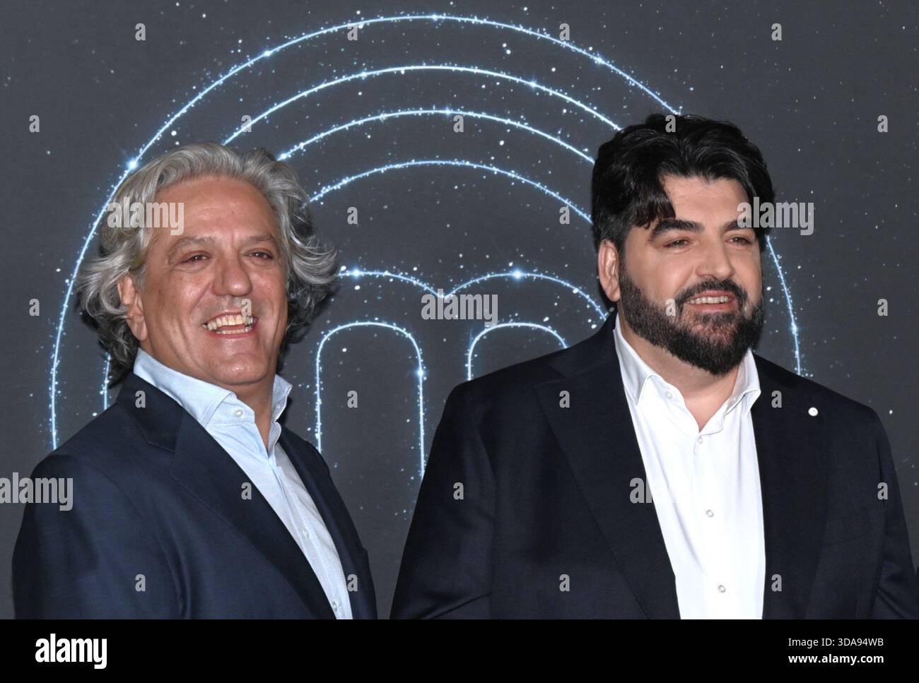 Milan, Italy MasterChef Italia 2025 photocall with the three chef ...