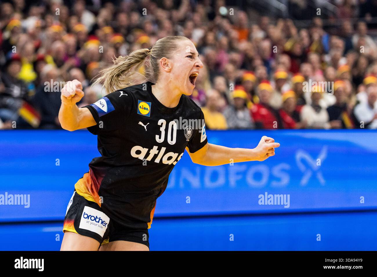 DORTMUND, GERMANY - DECEMBER 9: Jenny Behrend (Germany, 30) cheers ...