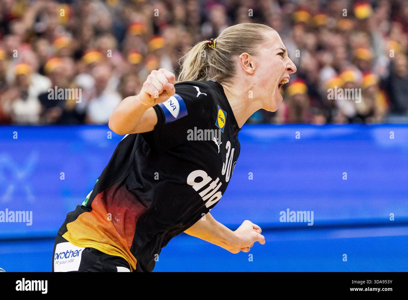 DORTMUND, GERMANY - DECEMBER 9: Jenny Behrend (Germany, 30) cheers ...