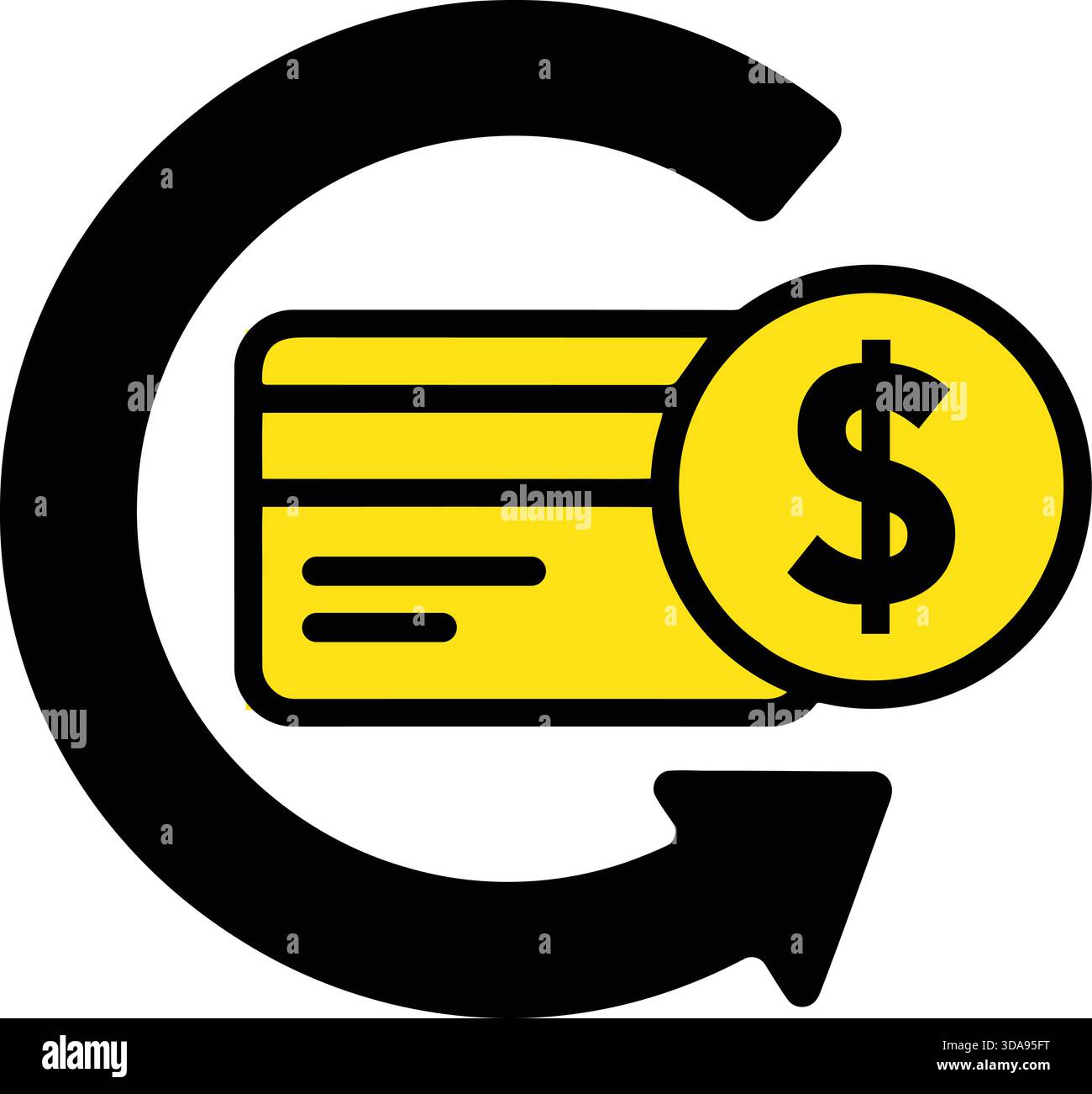 Transaction fee icon black Stock Vector Images - Alamy