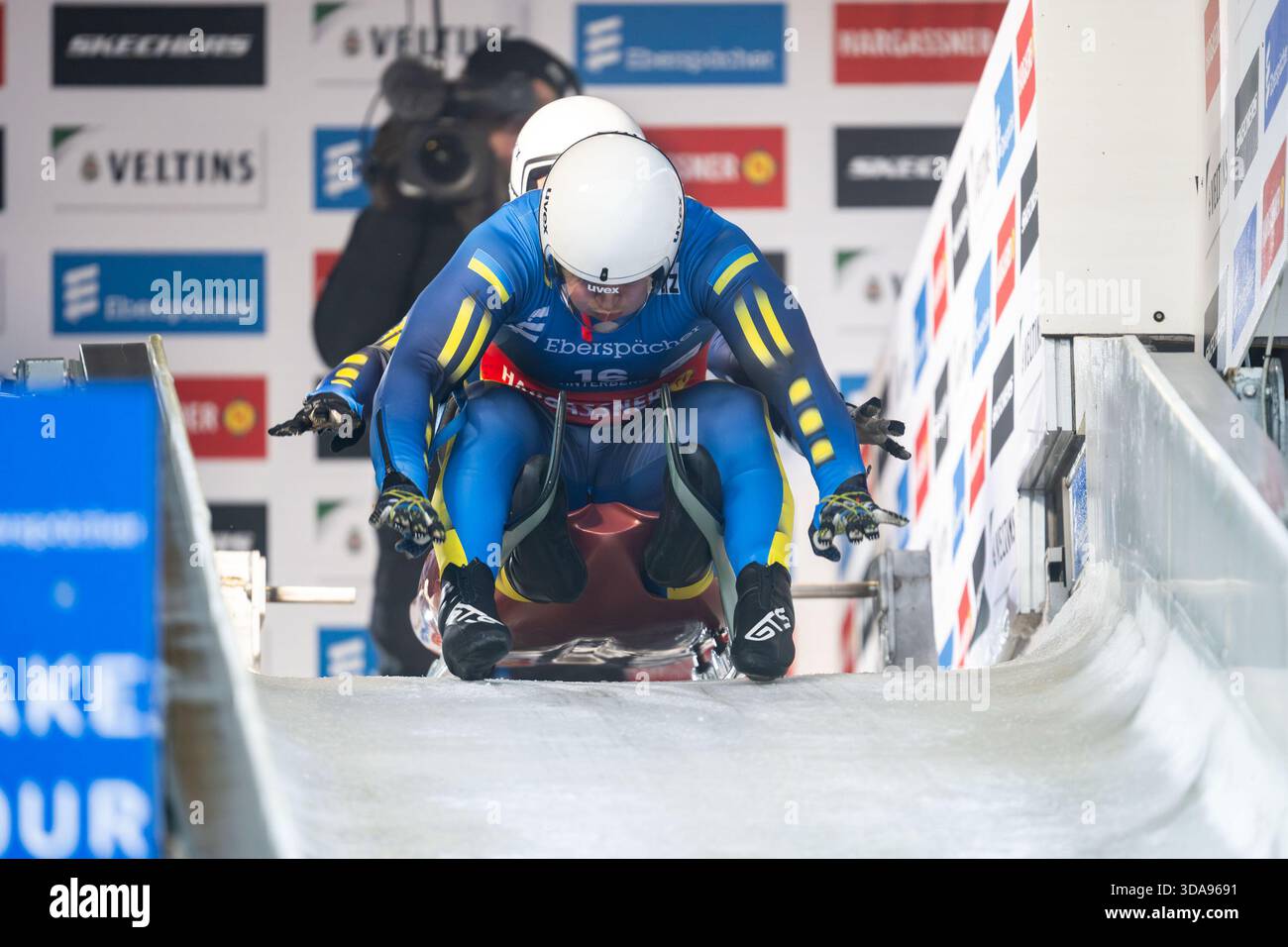 WINTERBERG, GERMANY - DECEMBER 06: Martsinovskyi, Danyil (pilot) and Babura, Bohdan (UKR ...