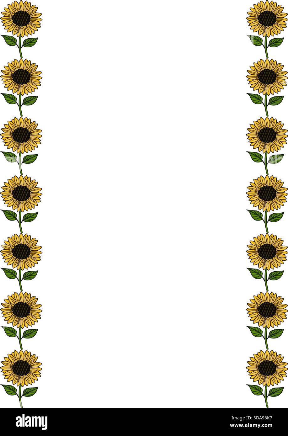 Sunflowers vertical Stock Vector Images - Alamy