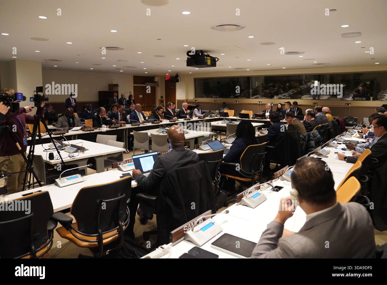 United Nations. 9th Dec, 2025. Representatives from nearly 40 founding ...