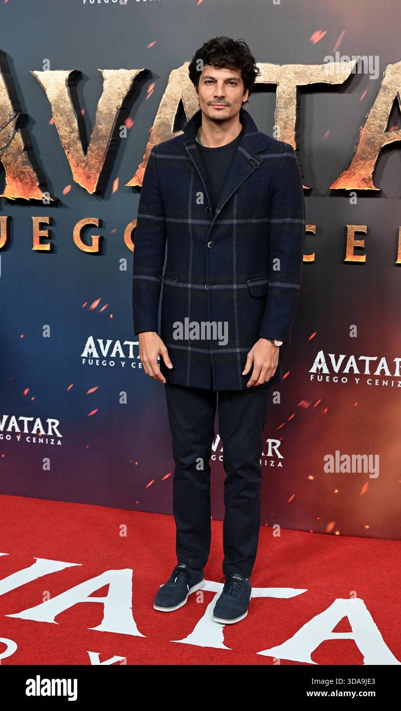 Javier de Miguel attends the premiere of the new 'Avatar: Fire and Ash ...