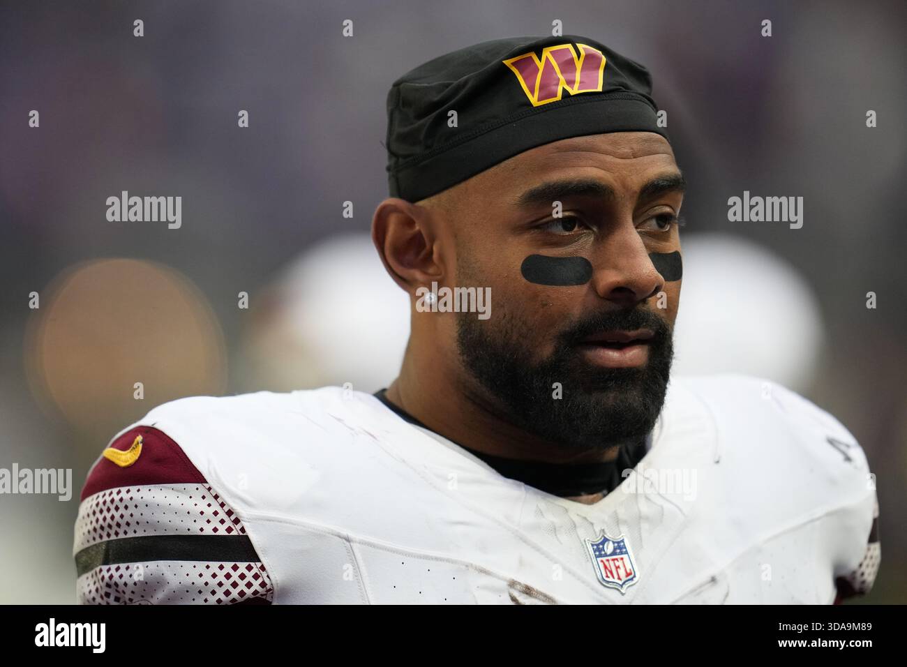 Washington Commanders running back Jeremy McNichols (26) leaves the ...