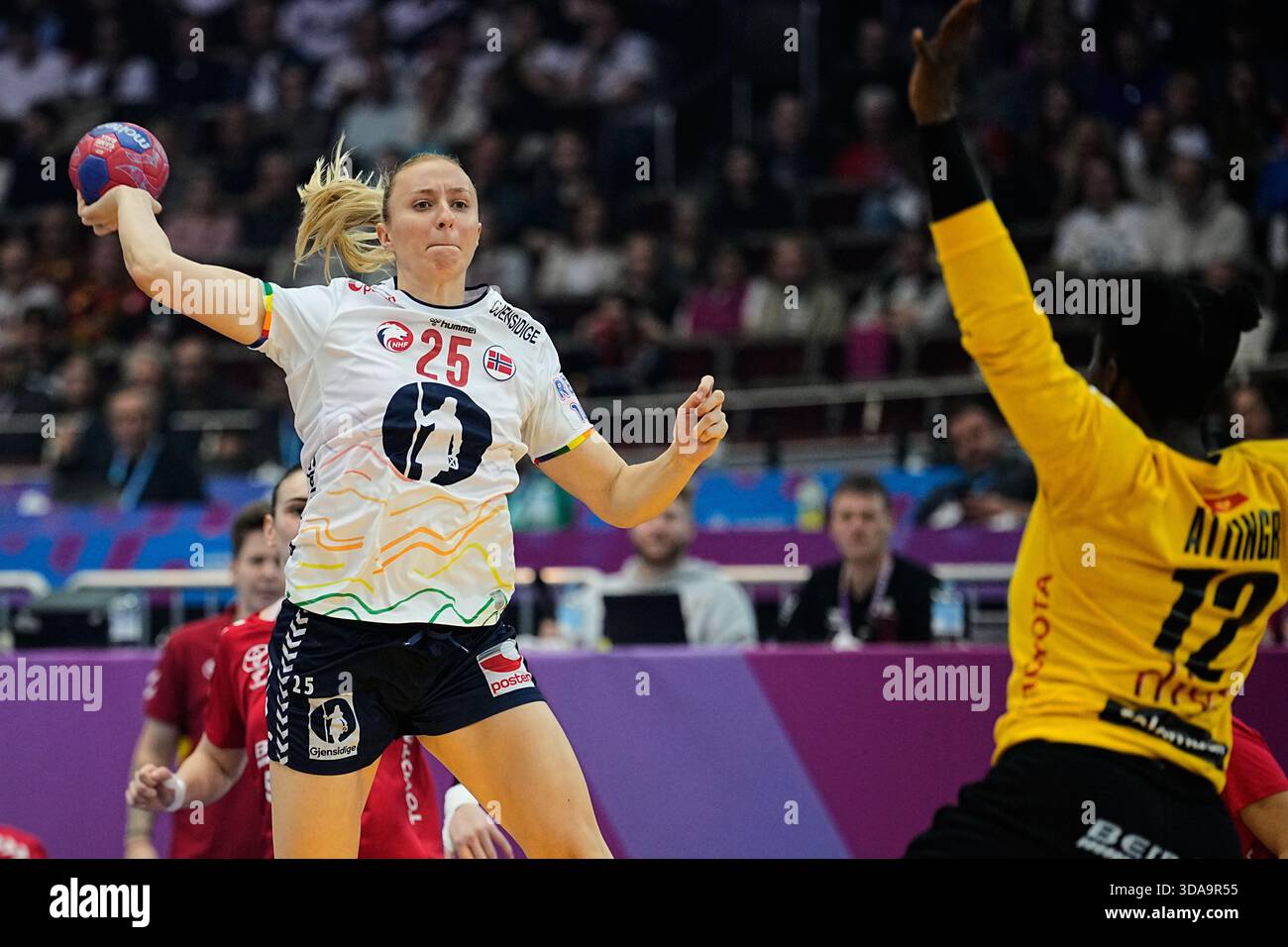 Henny Ella Reistad of Norway throws the ball during the women's ...