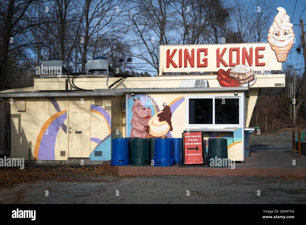 The exterior of King Kone, a restaurant that specializes in ice cream ...