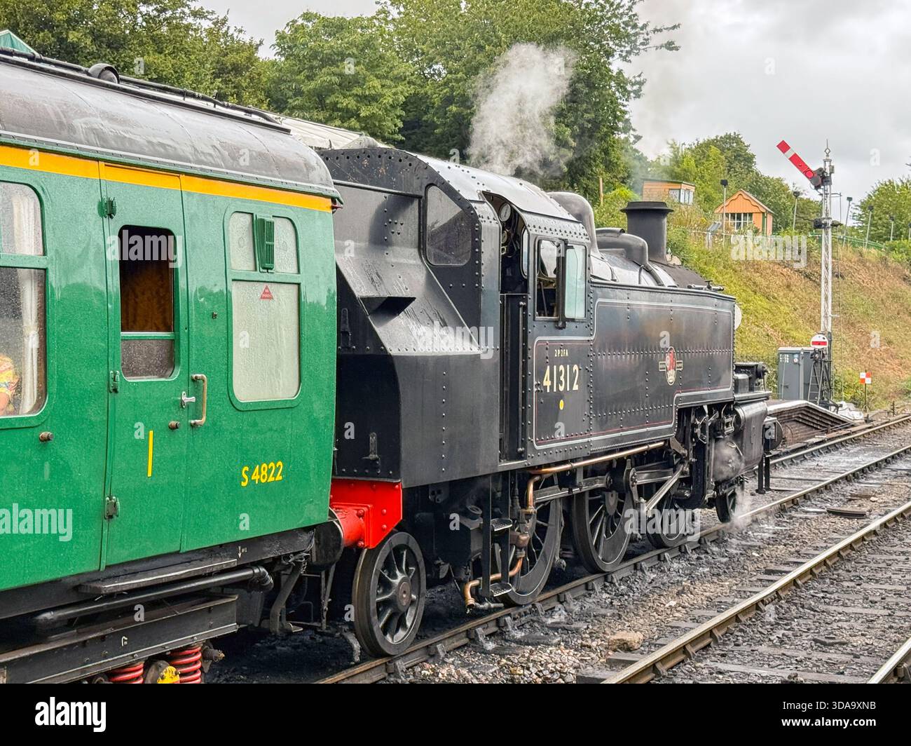 Alton, Hampshire, UK - 20 July 2025: LMS Ivatt Class steam locomotive ...