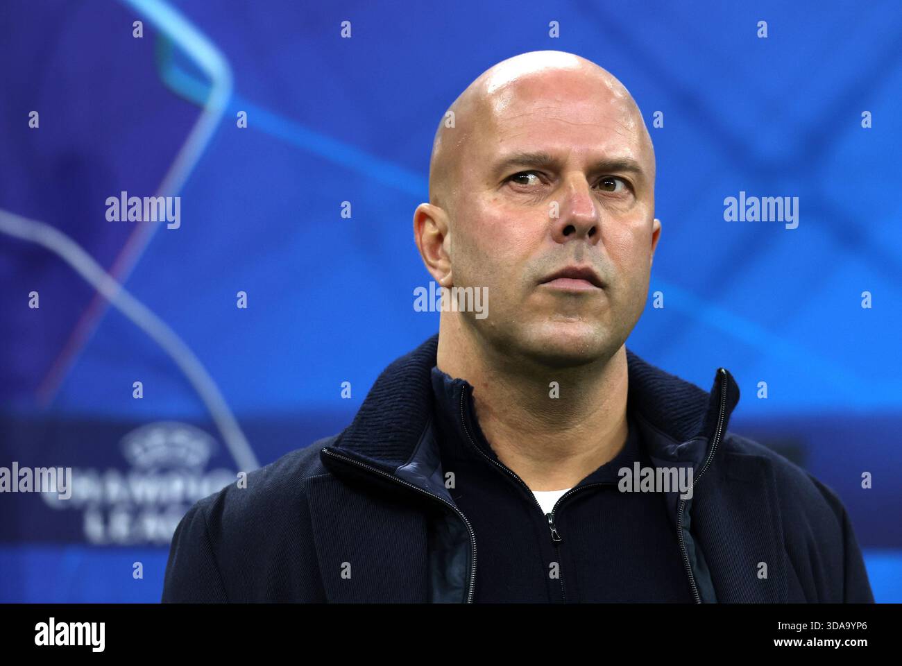 Liverpool manager Arne Slot before the UEFA Champions League match at ...