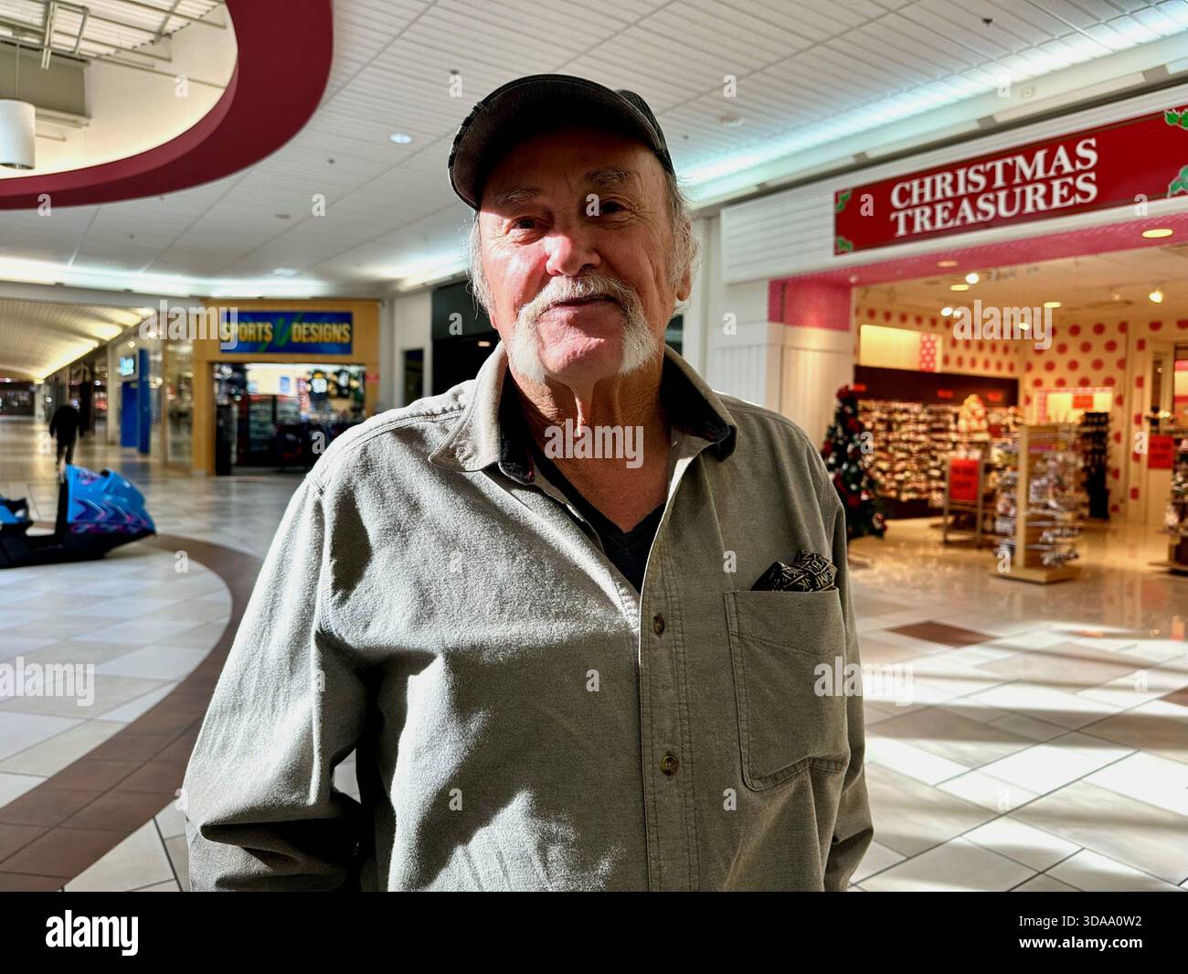 Lou Heddy, 72, poses for a photo while shopping at the Stroud Mall, Dec ...