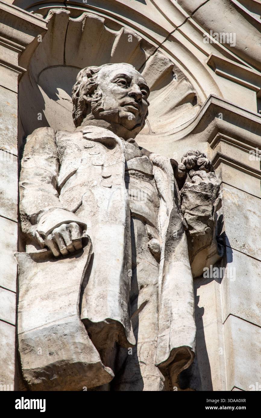 A stone sculpture of Charles Barry - famous English architect, on the ...