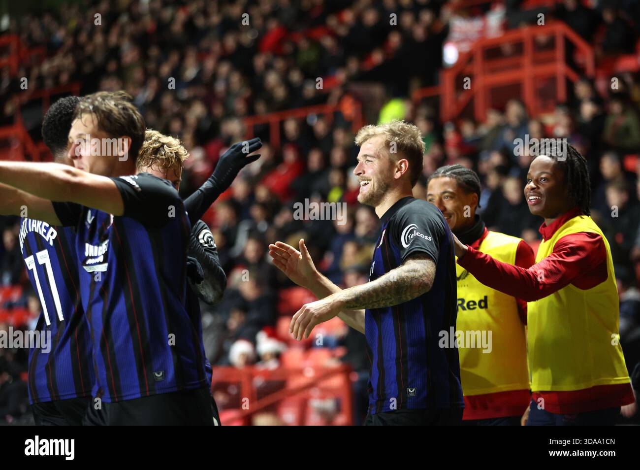 Middlesbrough's Riley McGree celebrates scoring their side's first goal ...