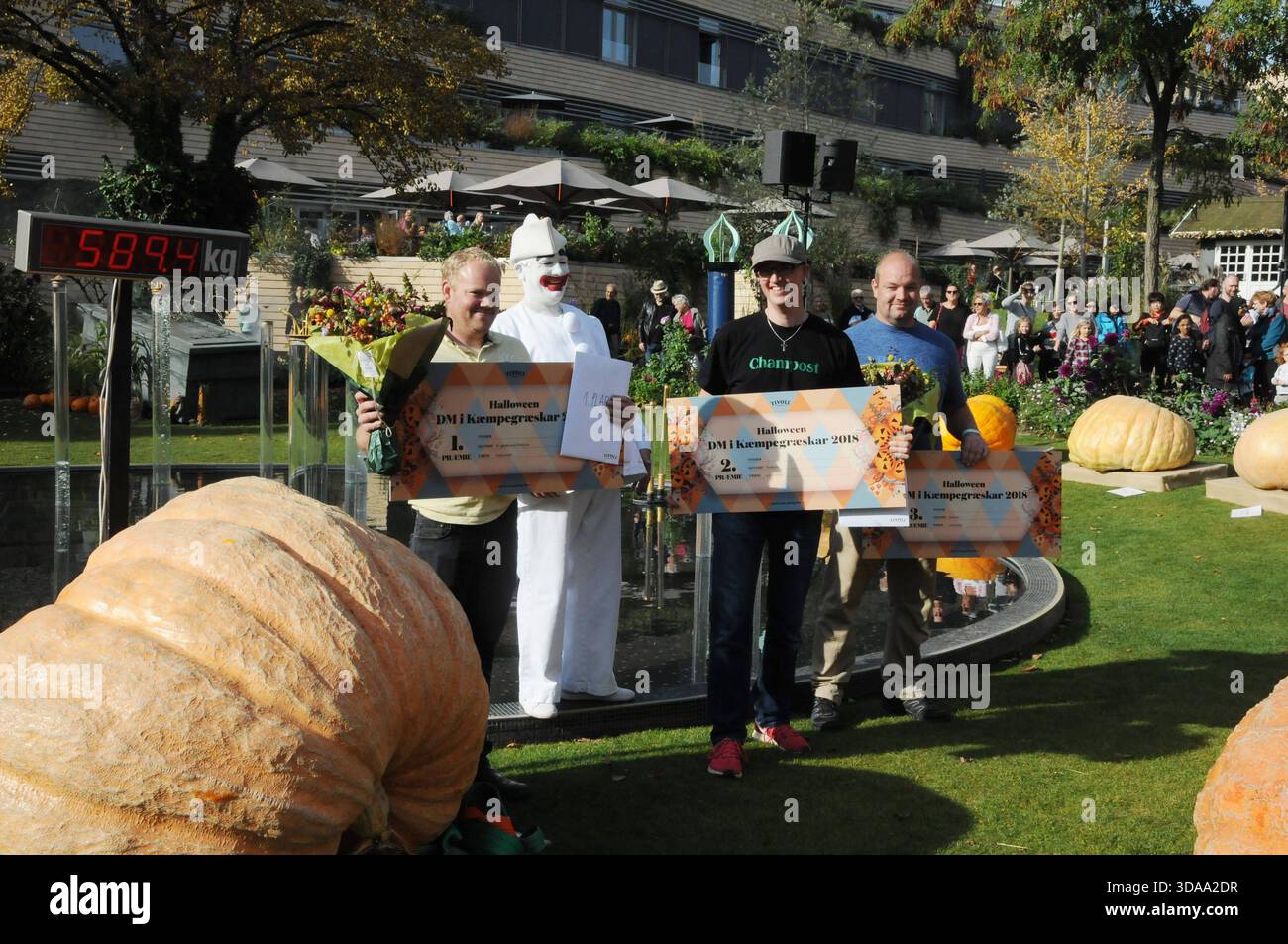 Copenhagen/Denmark 13.October 2018..Three pumpkin Halloween contest ...