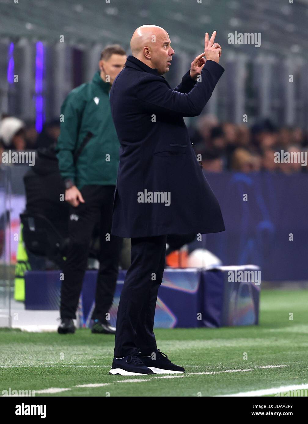 Liverpool manager Arne Slot during the UEFA Champions League match at ...
