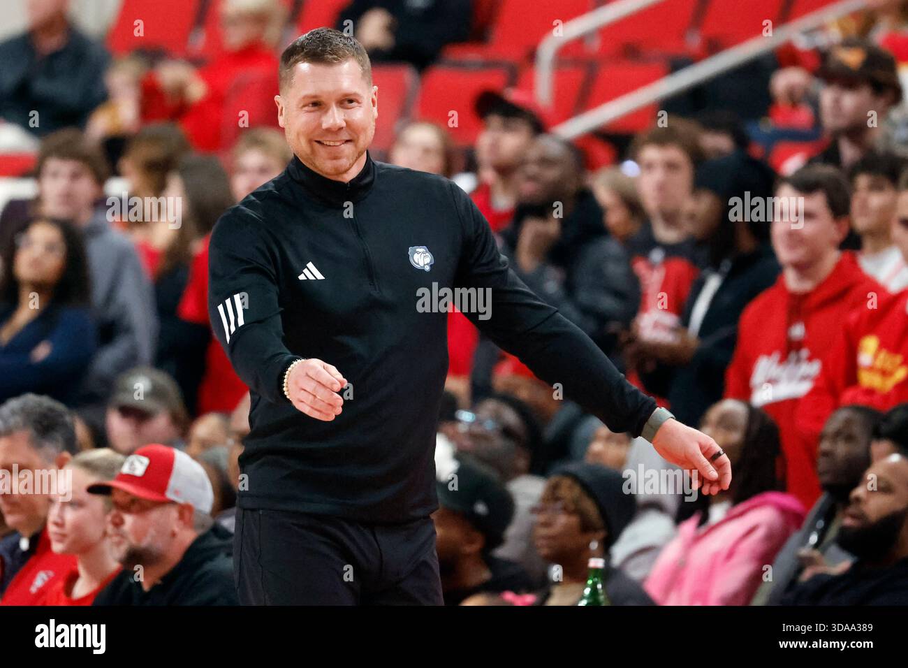 North Carolina-Asheville head coach Mike Morrell instructs his team ...