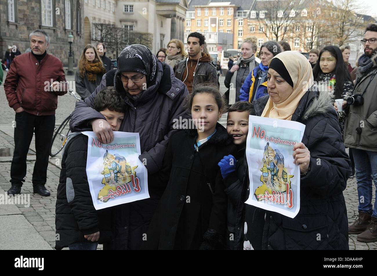 Copenhagen Denmark 28..April 2017 Syrian living in Copenhagen staged ...