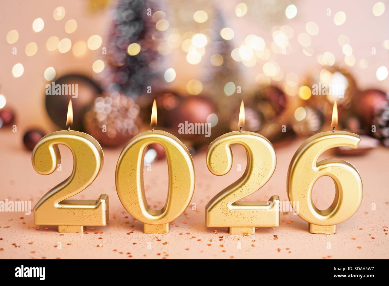 Gold 2026 numbers christmas hi-res stock photography and images - Alamy