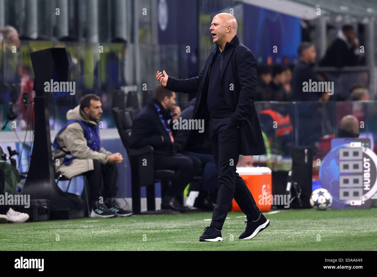 Liverpool manager Arne Slot reacts during the UEFA Champions League ...