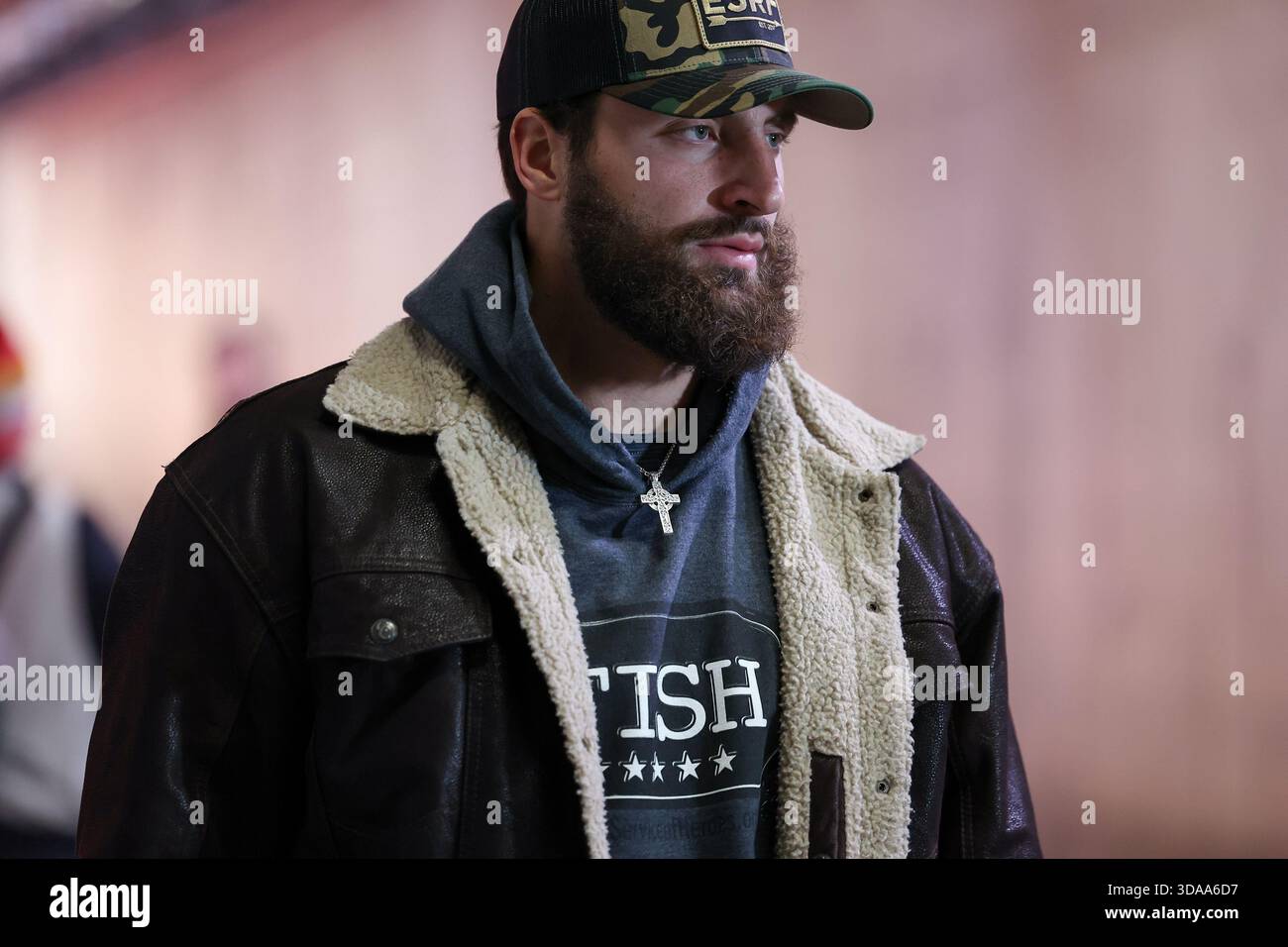 December 7, 2025: Kansas City Chiefs tight end Noah Gray (83) arrives ...