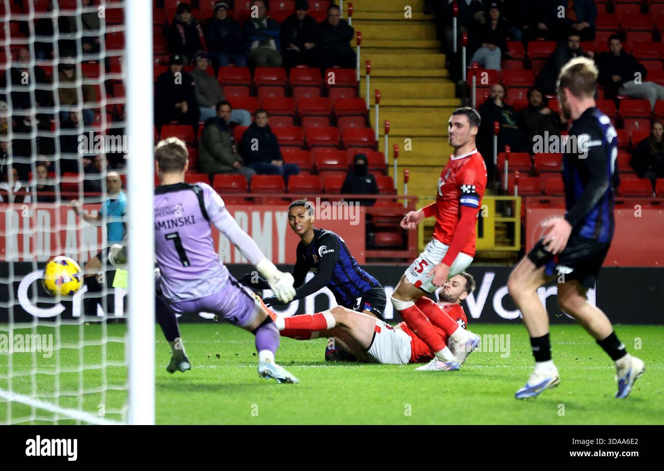 Middlesbrough's Morgan Whittaker scores their side's second goal of the ...