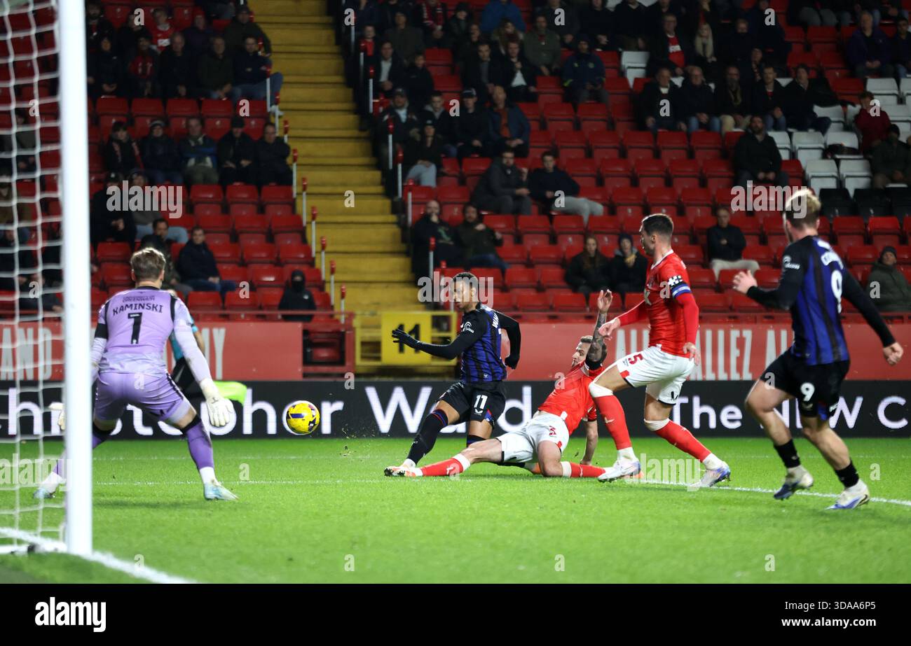 Middlesbrough's Morgan Whittaker scores their side's second goal of the ...