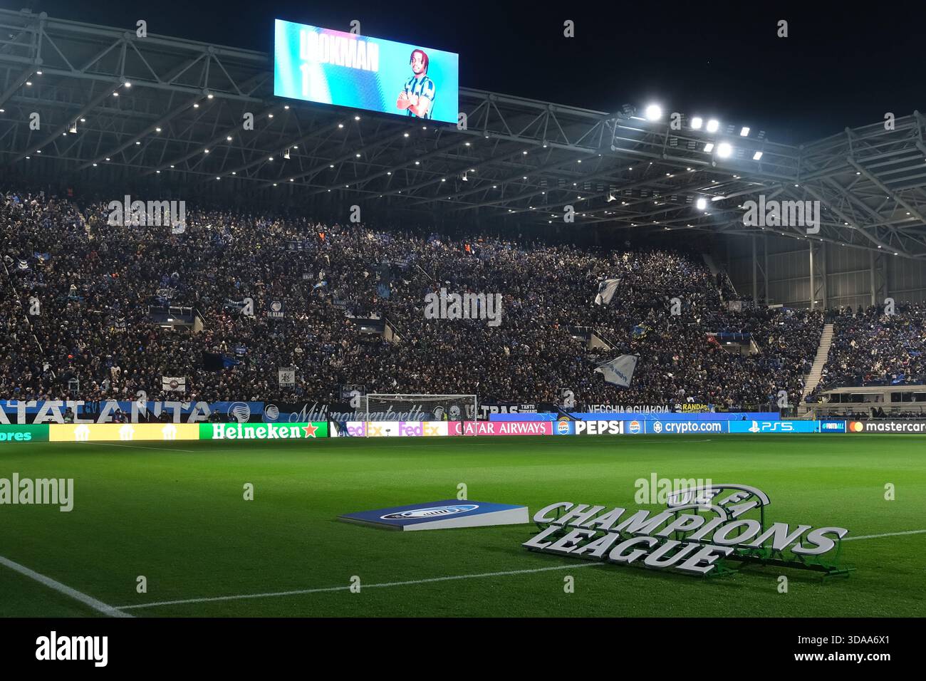 General overview of New Balance Arena in Bergamo, during the UEFA ...
