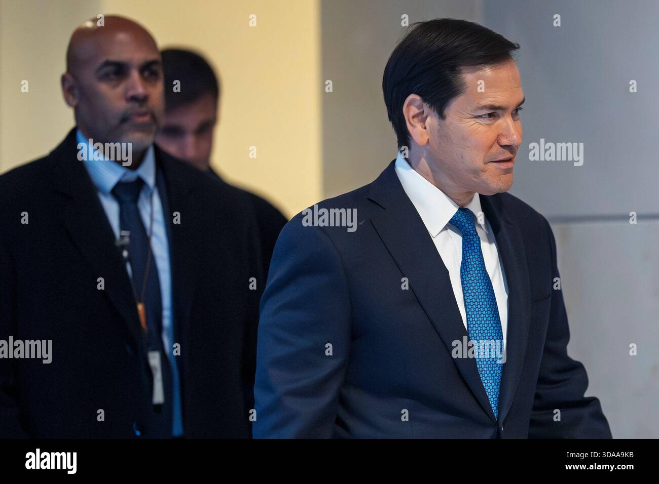 Secretary of State Marco Rubio arrives to join Defense Secretary Pete ...