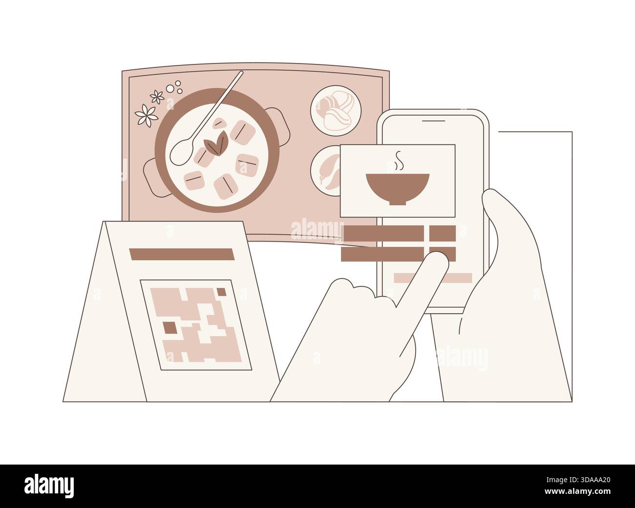 Interactive menu isolated cartoon vector illustrations Stock Vector ...