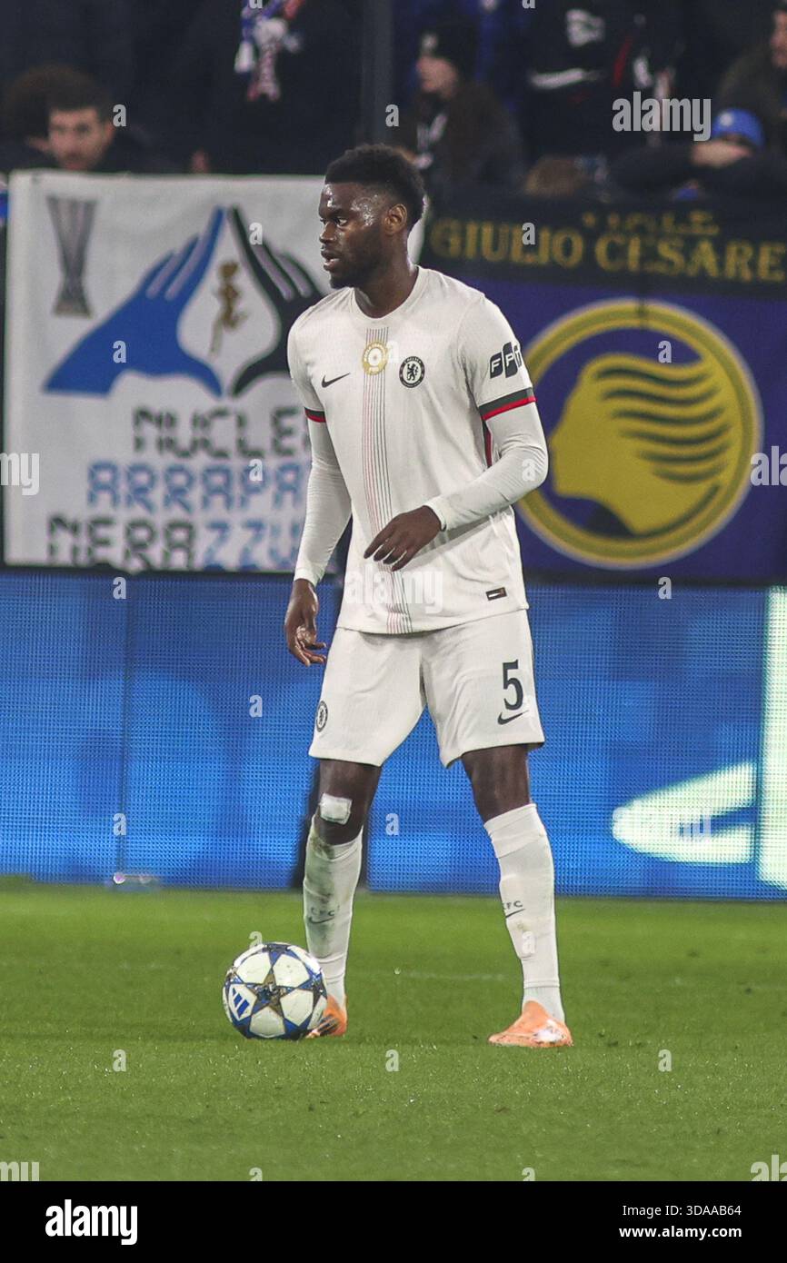 Benoit Badiashile of Chelsea FC play the ball during Atalanta BC vs ...