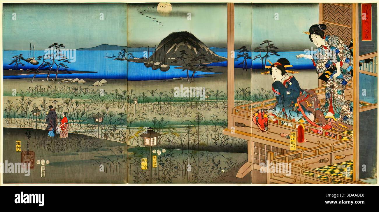 Atmospheric coastal scene Stock Vector Images - Alamy