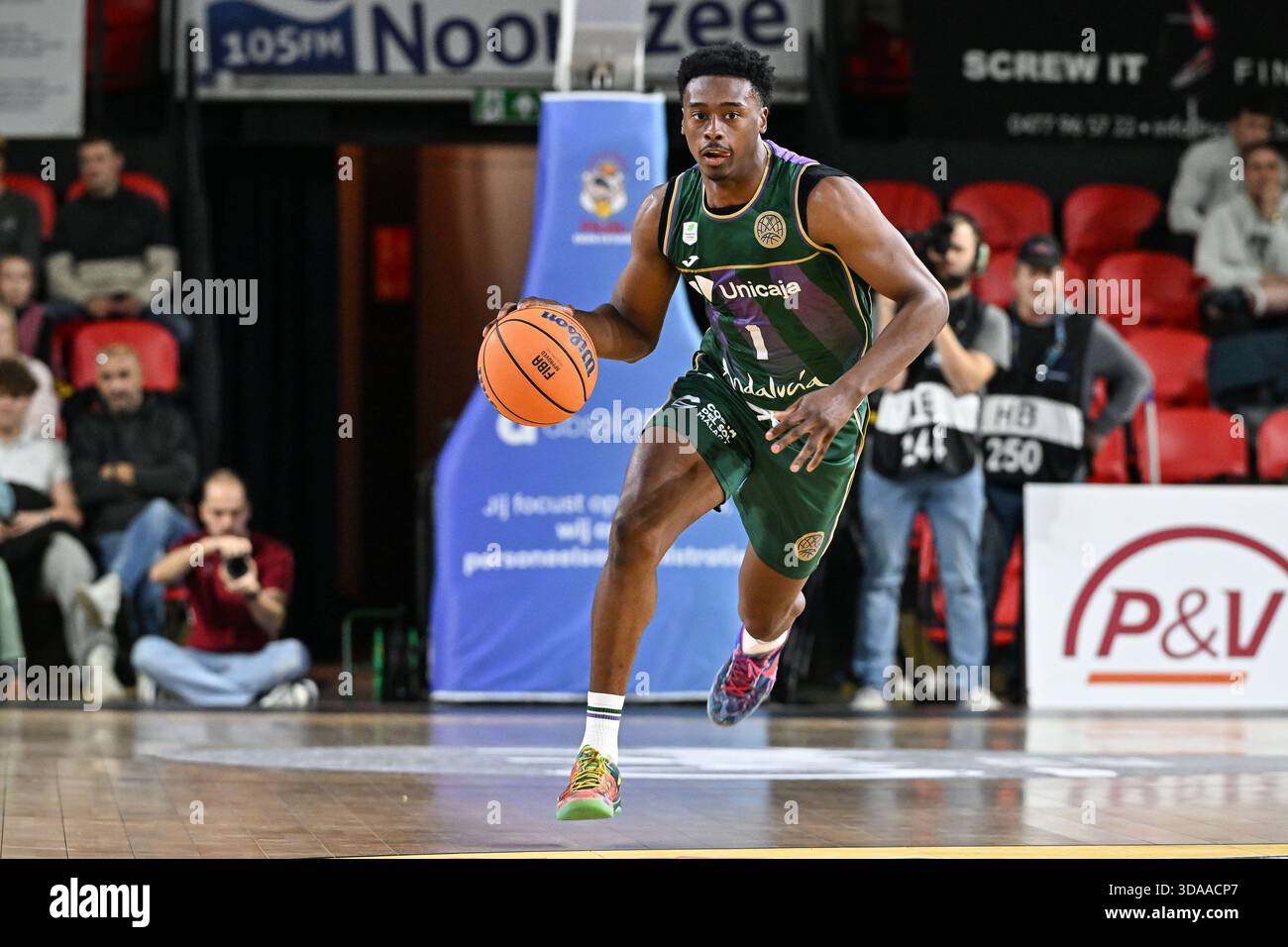Chase Audige (1) of Unicaja Malaga pictured during a champions league ...